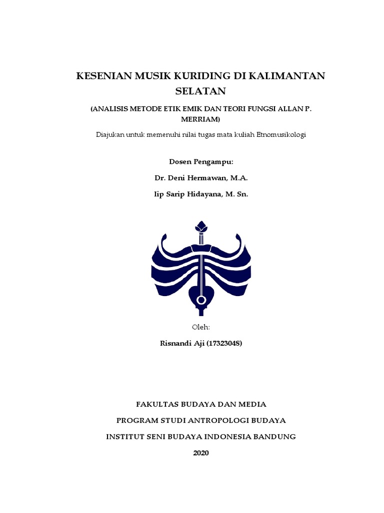 Kesenian Musik Kuriding di Kalimantan | PDF | Ilmu Sosial