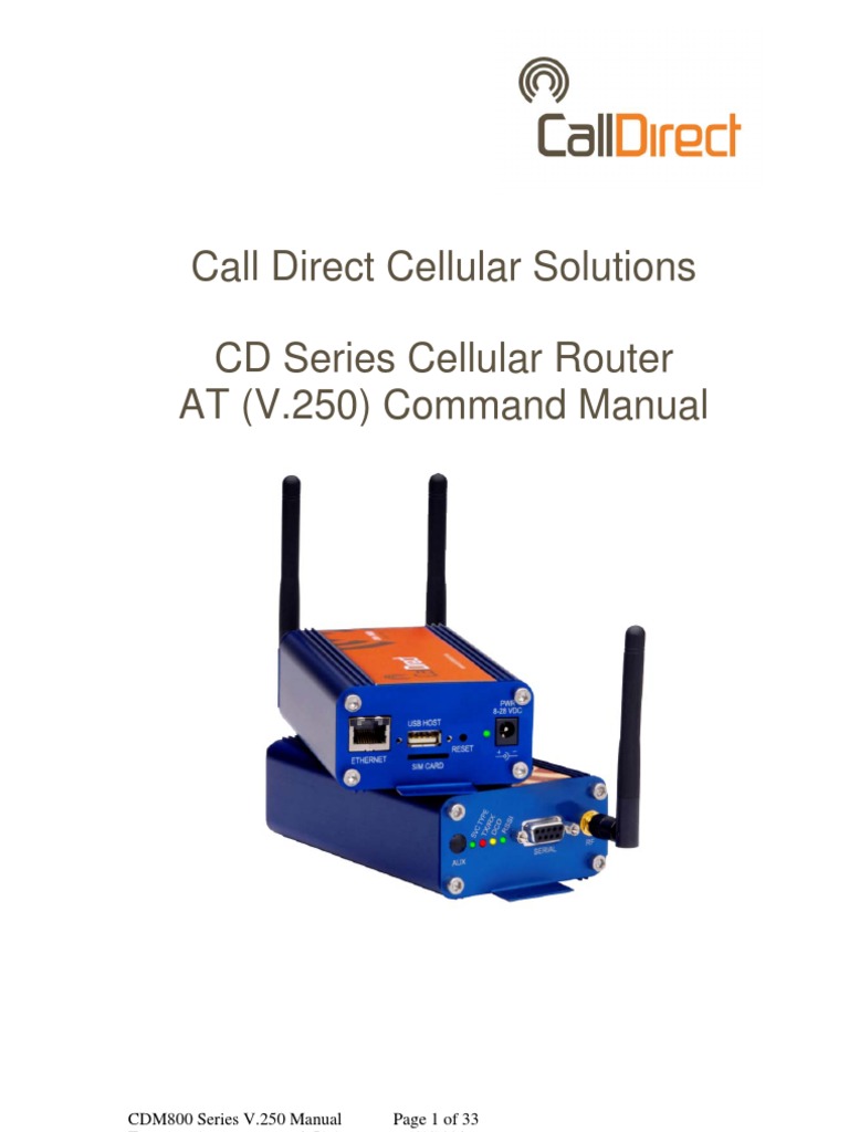 CDM800 V.250 Command Manual | PDF | Port (Computer Networking) | Ip Address