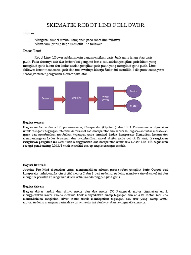 Skematik Robot Line Follower | PDF