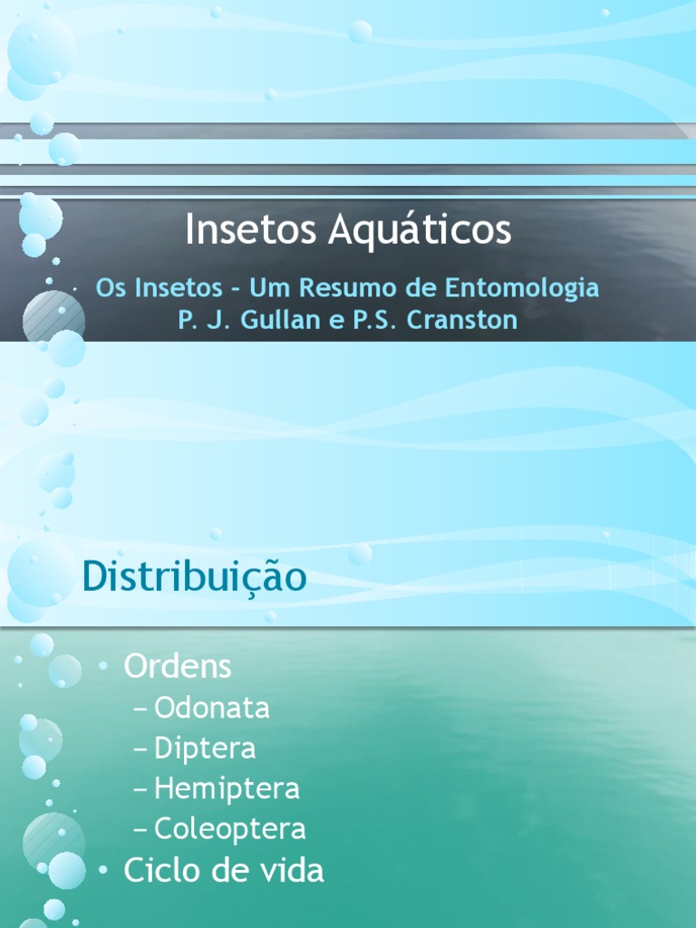 Insetos Aquáticos | PDF | Insetos | Artrópodes