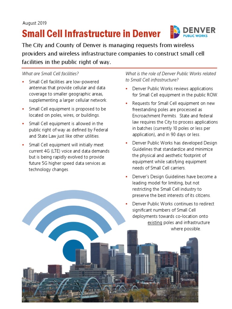 Small Cell Infrastructure in Denver | PDF | Cellular Network | 4 G