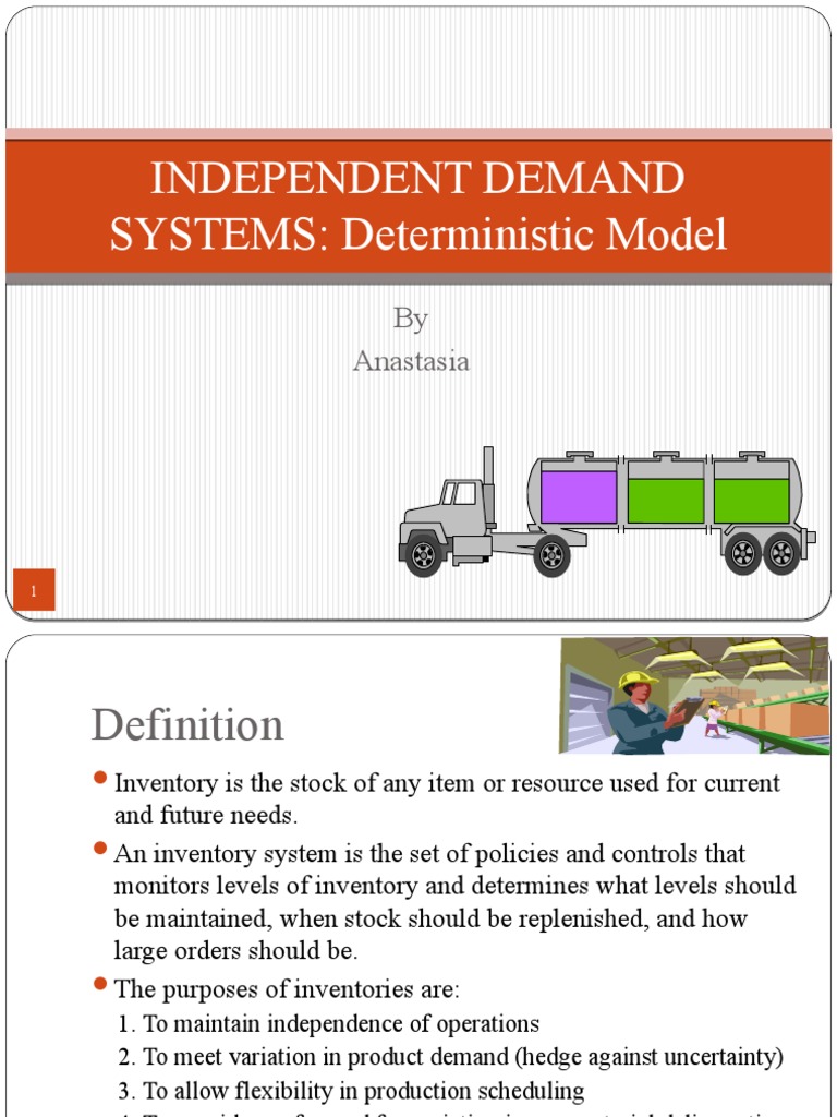 Independent Demand SYSTEMS: Deterministic Model: by Anastasia | PDF ...