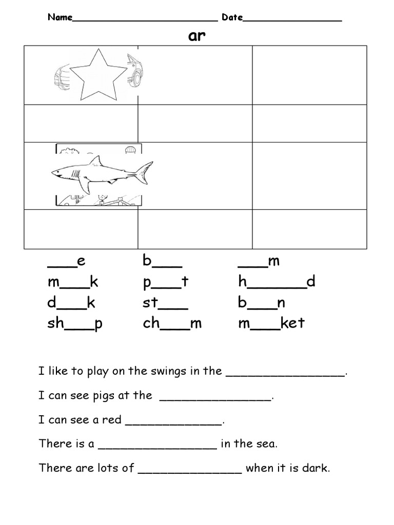 Ar Phonics Worksheets | PDF | Career & Growth | Teaching Methods ...