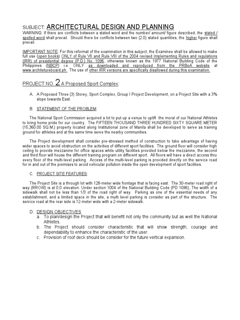 Project # 2-Sport Complex | PDF | Business