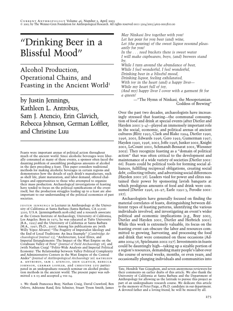 Drinking Beer Jennings PDF | PDF | Brewing | Beer