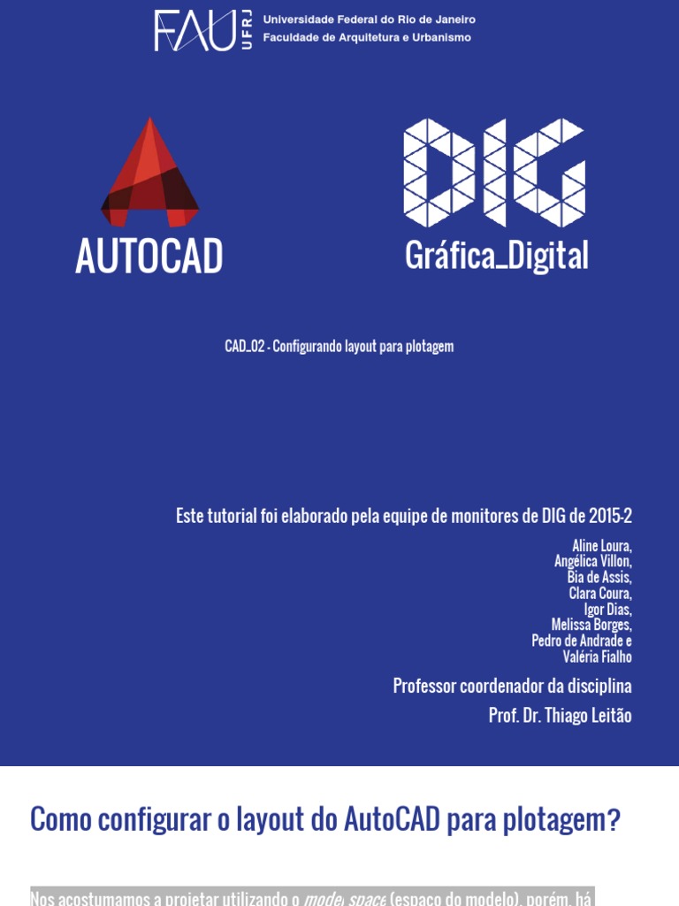 Cad 02 - Configurando Layout para Plotagem r00 | PDF | Auto Cad | Programas