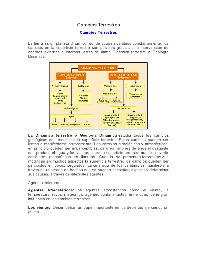 Cs de La Tierra .Cambios Terrestres (Jose) | PDF | Tierra | Temblores