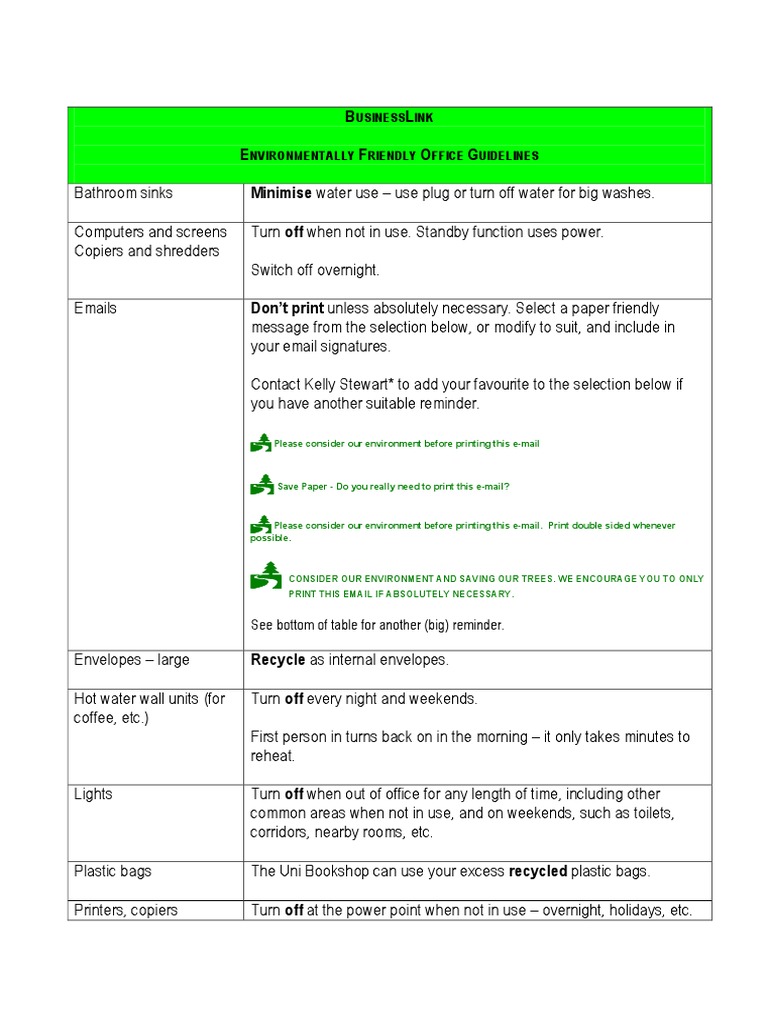 Environment Guidelines and Tips | PDF | Recycling | Waste