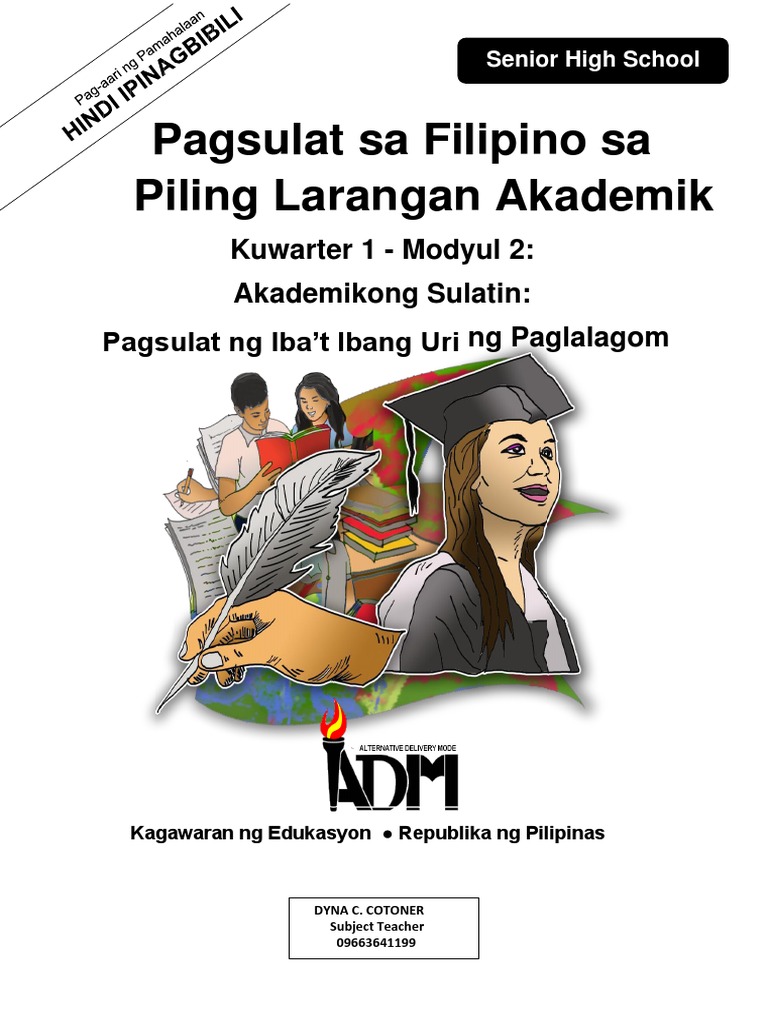 Pagsulat Sa Filipino Sa Piling Larangan Akademic Week 4 PDF | PDF