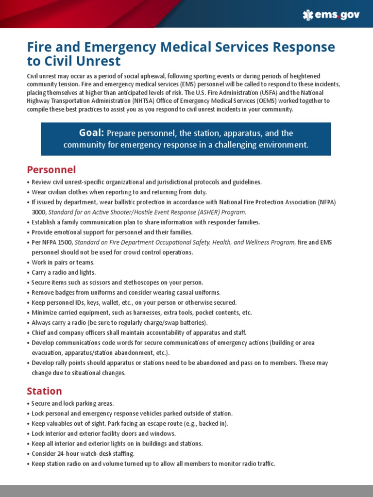 NHTSA Office of EMS: Fire and Emergency Medical Services Response To ...