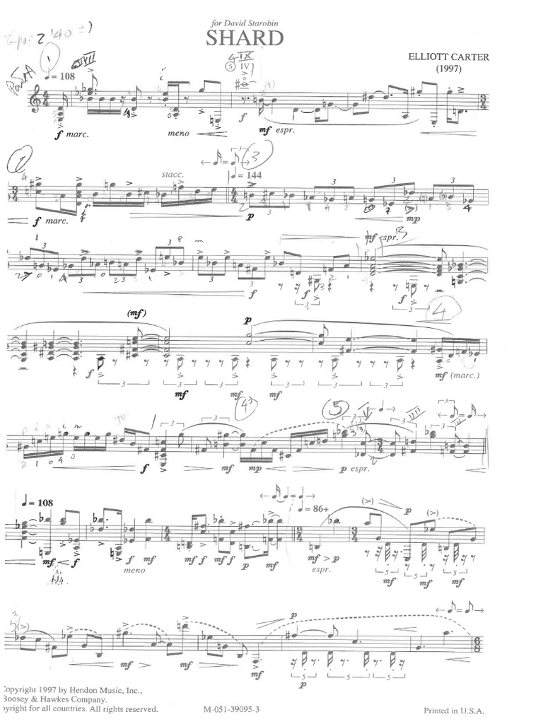 Shard - Elliot Carter | PDF