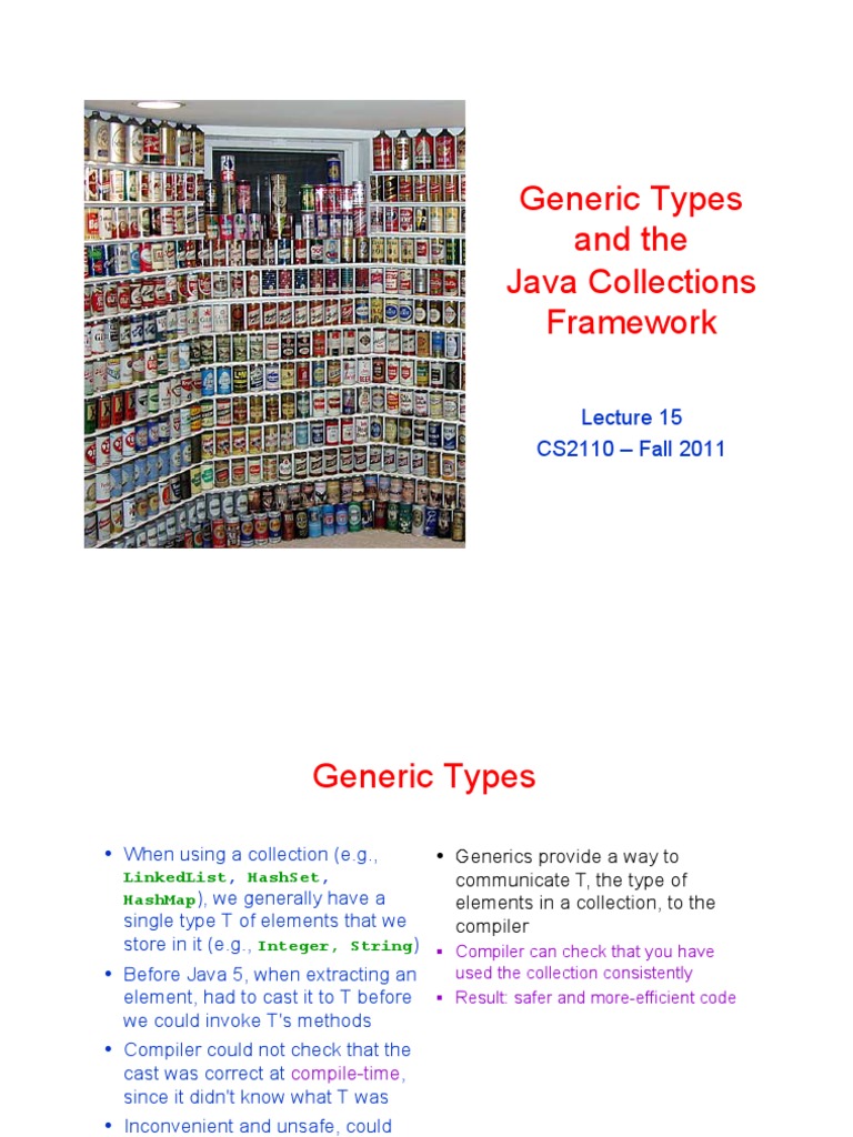 L15 Generics PDF | PDF | Formal Methods | Parameter (Computer Programming) L15 Generics PDF | PDF | Formal Methods | Parameter (Computer Programming)