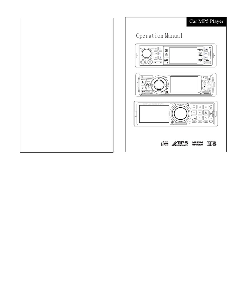 Operation Manual: Car MP5 Player | PDF | Video | Fuse (Electrical)