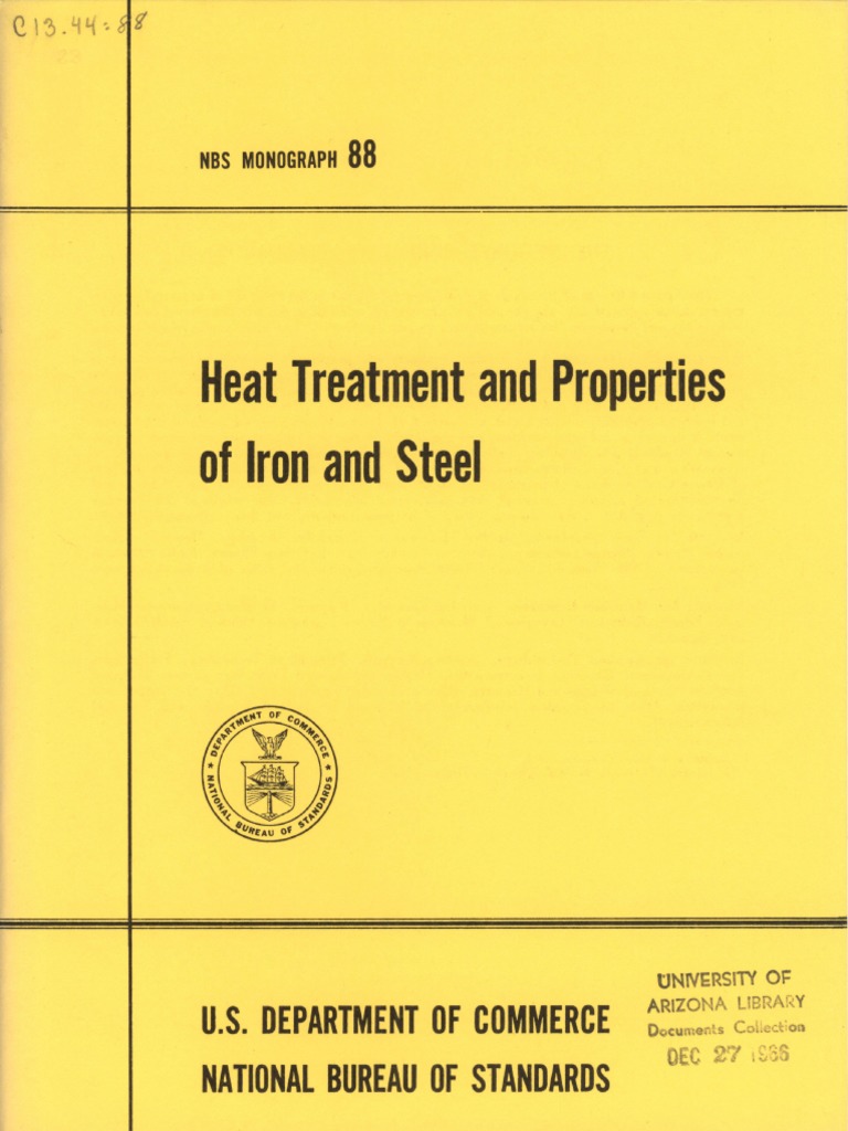 NBS Monograph 88 PDF | PDF | Heat Treating | Steel