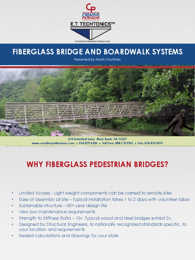 Fiberglass Bridge and Boardwalk Systems: Presented by Dustin Troutman ...