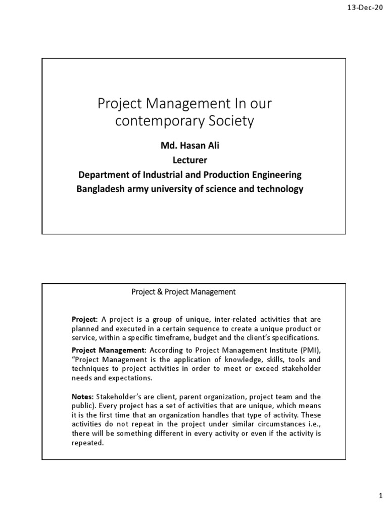 Project Management | PDF | Project Management | Goal