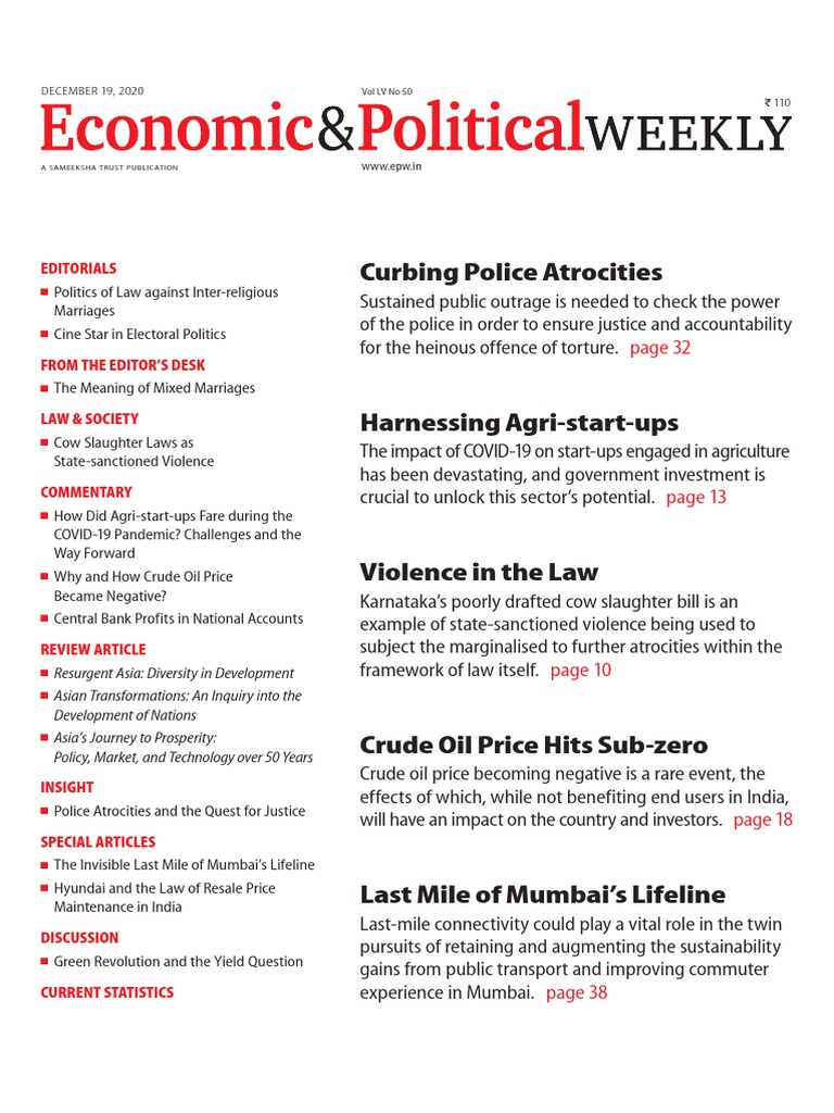 EPW Article Police Atrocities | PDF | Torture | Arrest