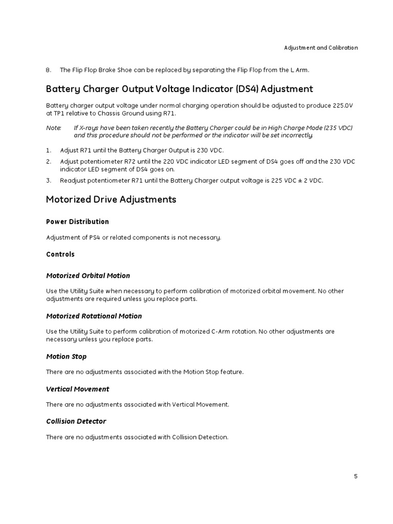 OEC 9800 Battery Charger Adjustment | PDF