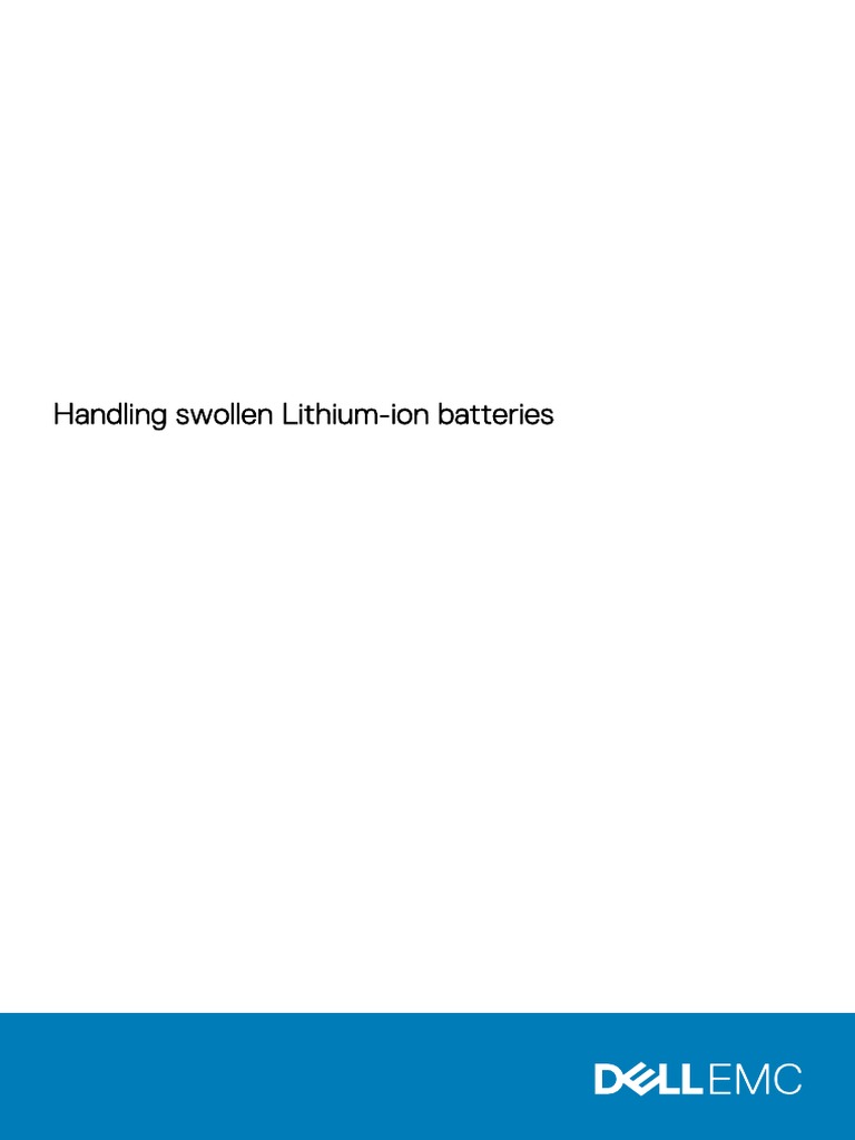 Handling Swollen Lithium-Ion Batteries | PDF | Laptop | Dell
