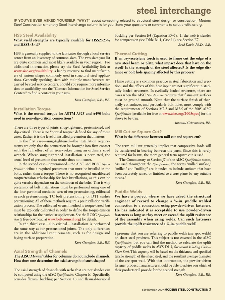 HSS Steel Availability | PDF | Welding | Construction