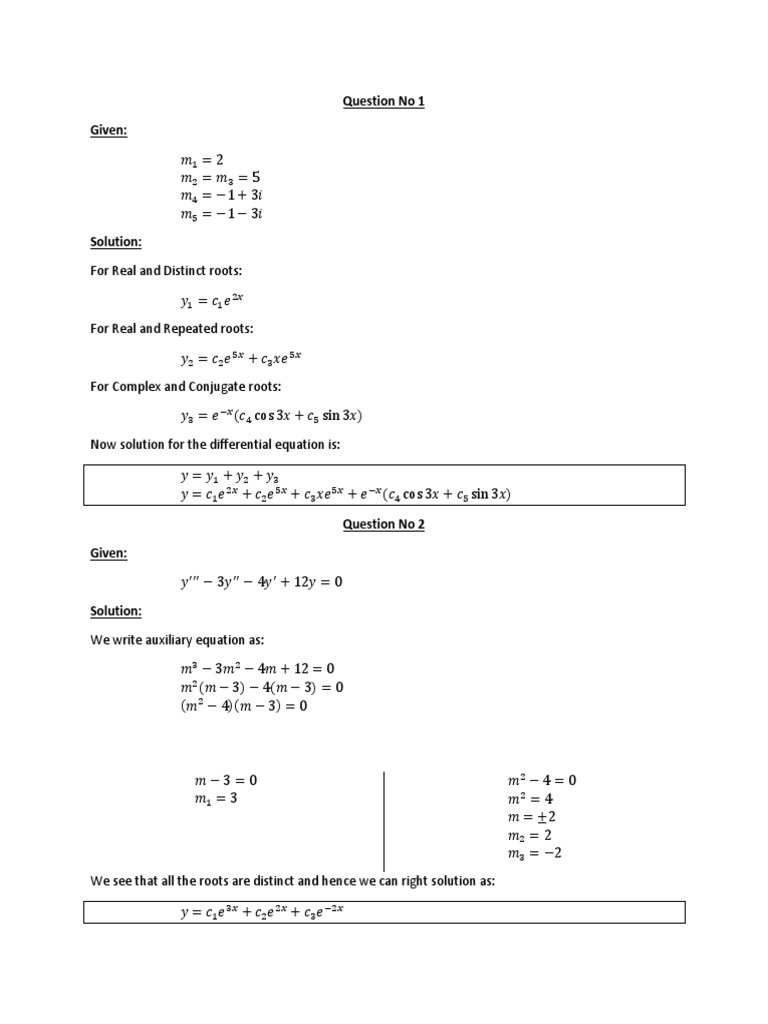 Homework 5 | PDF | Differential Equations | Theoretical Physics