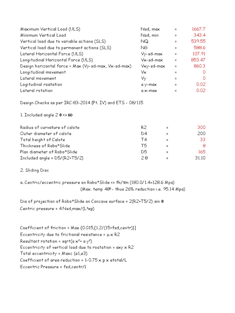 Spherical Bearings Calculations | PDF | Force | Classical Mechanics