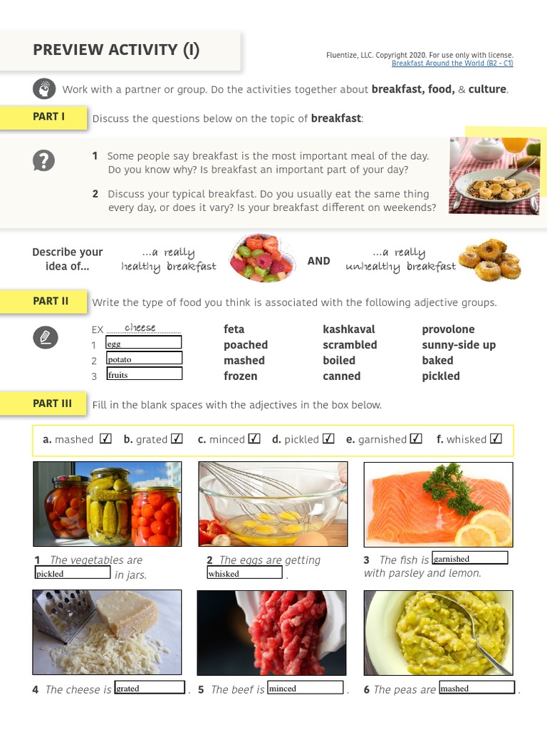 Breakfast Around The World Interactive PDF | PDF | Meal | Cooking