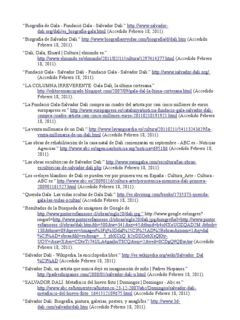 Biografía y Obras de Salvador Dalí | PDF | Salvador Dalí