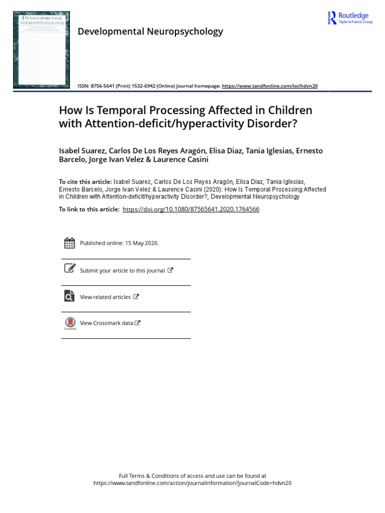 2020 - How Is Temporal Processing Affected in Children With Attention ...