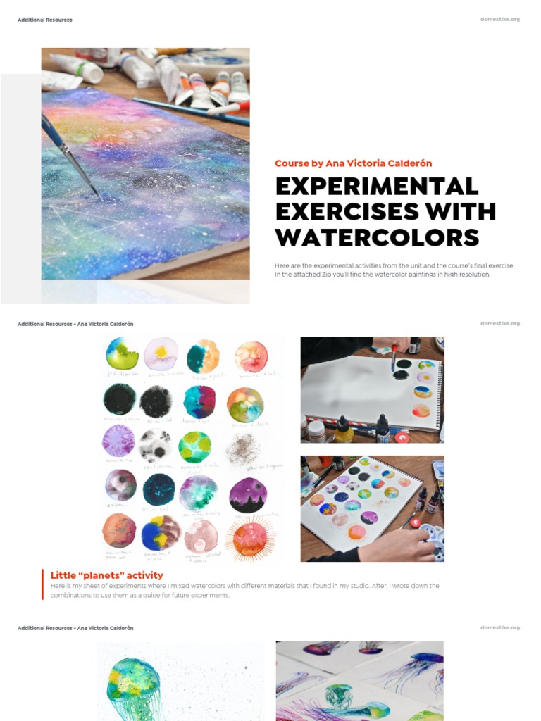 Experimental Watercolor Techniques: Insights from Mixing Colors with ...