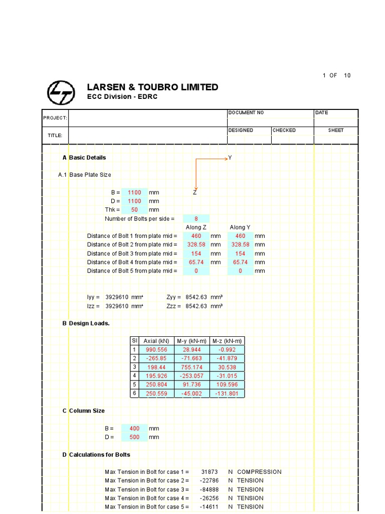 HSS Base Plate Design Details | PDF | Screw | Mechanics