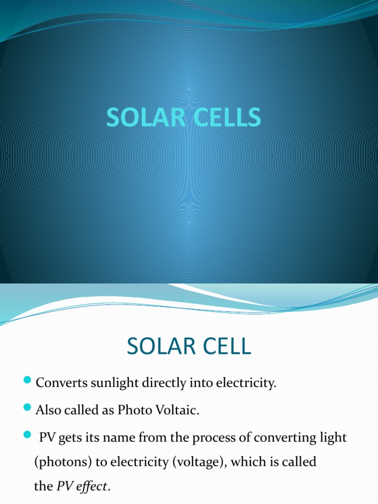 Solar Cells | PDF