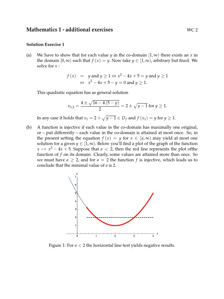 Calculus Exercises 2 Solutions | PDF | Function (Mathematics) | Logarithm