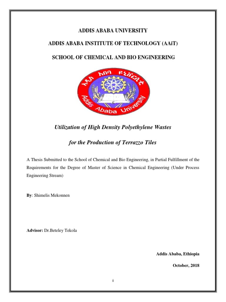 Shimelis Mekonnen PDF | PDF | Plastic | Polyethylene