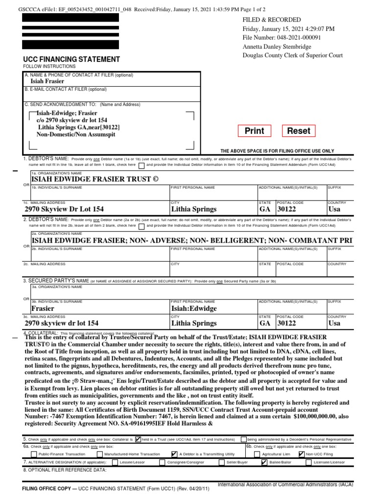 Filed Ucc! | PDF | Assignment (Law) | Security Interest