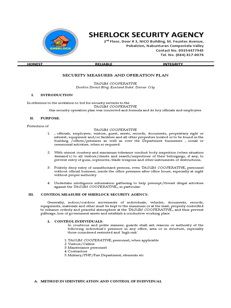 Sherlock Security Agency: Honest Reliable Integrity Security Measures ...