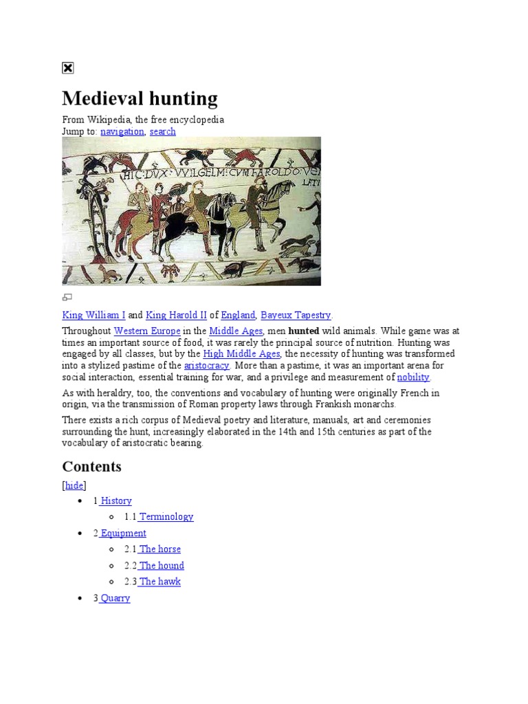 Medieval Hunting: Navigation Search | PDF | Animals And Humans