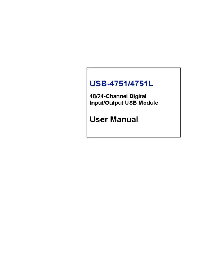 USB-4751/4751L: User Manual | PDF | Device Driver | Electrostatic Discharge