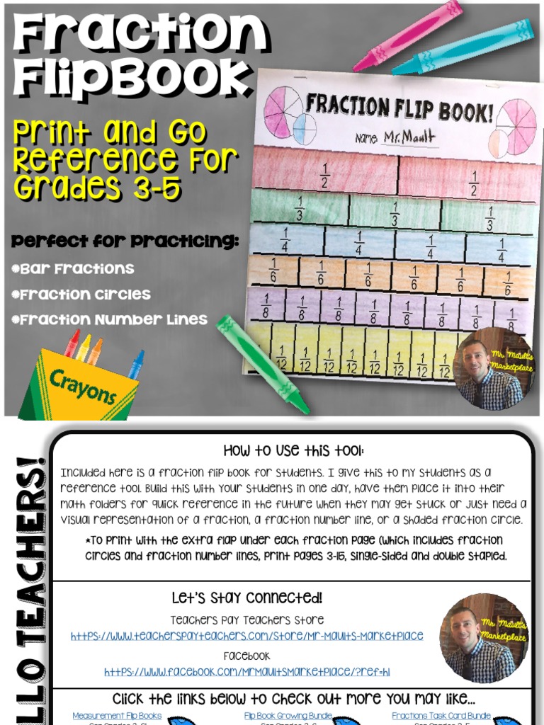 Fraction Flip Book | PDF