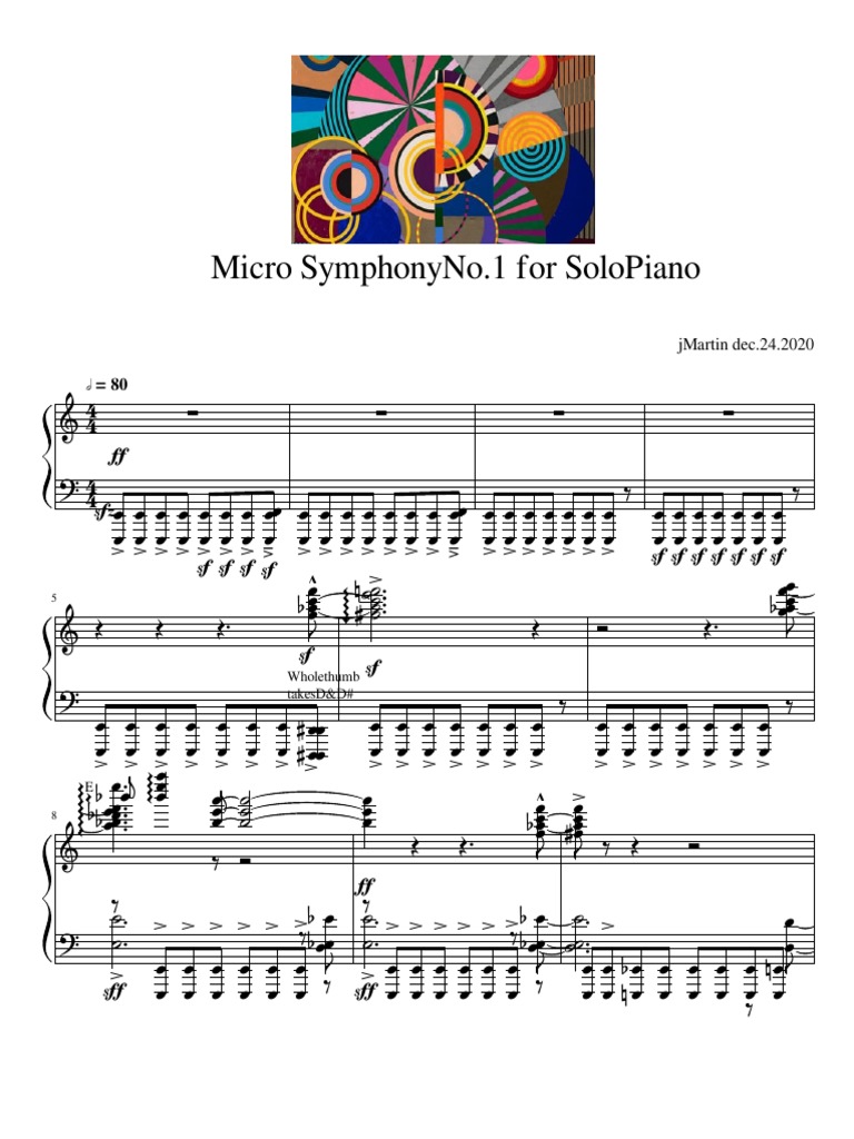 MicroSymphonyNo 1forSoloPiano | PDF