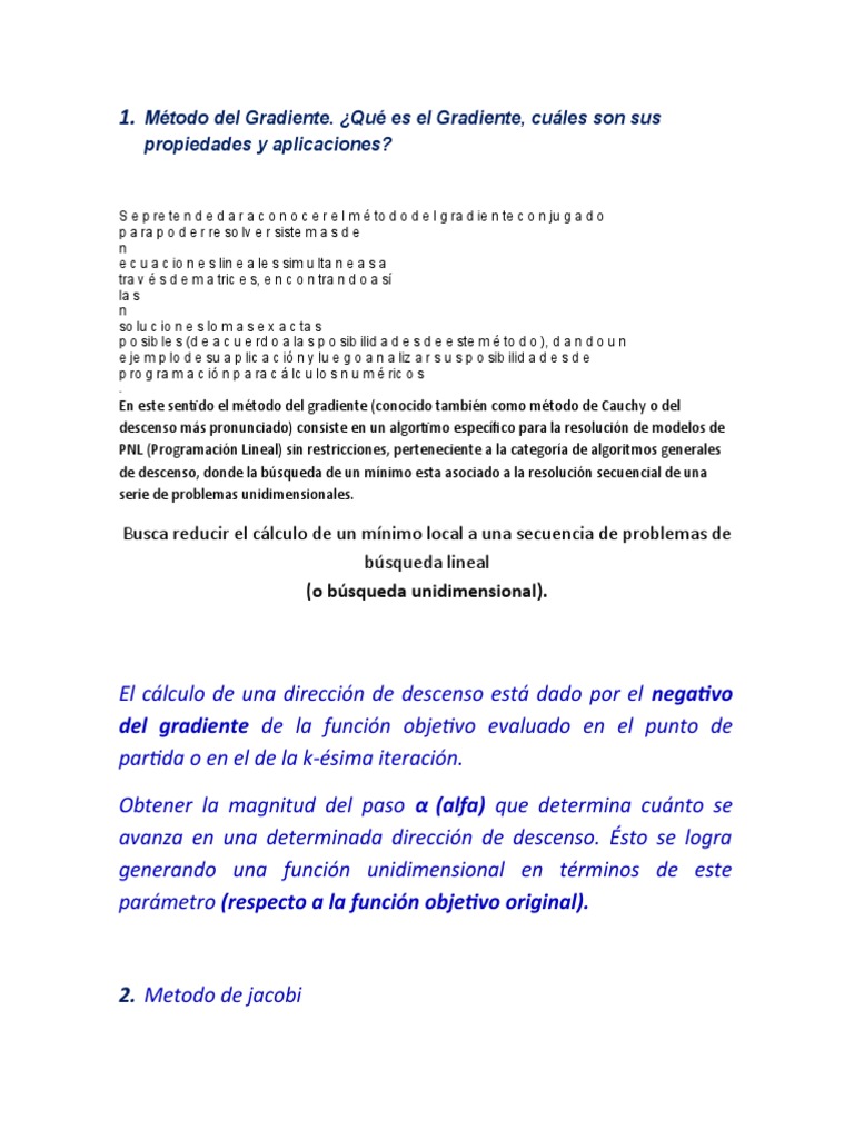 Método Del Gradiente | PDF