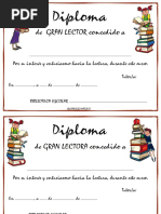 Diploma Al Buen Lector | PDF | Ciencias sociales