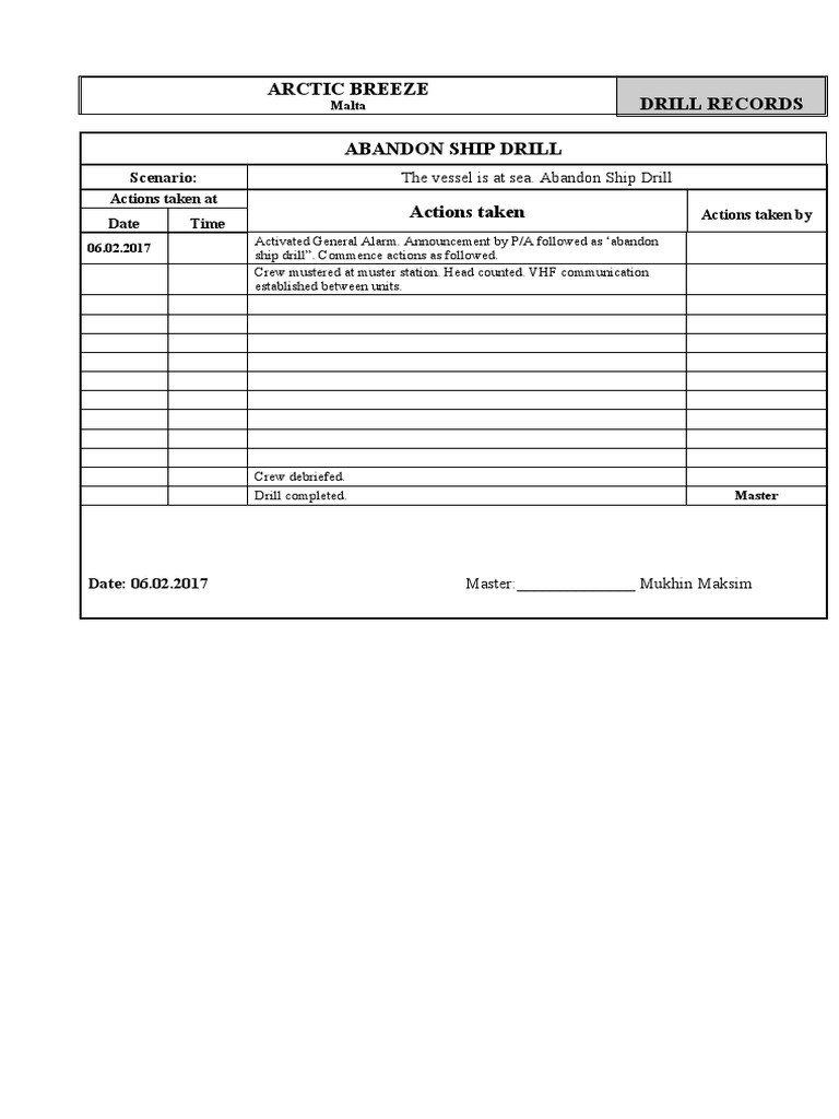 ! Drill Scenario With Proper Font | PDF