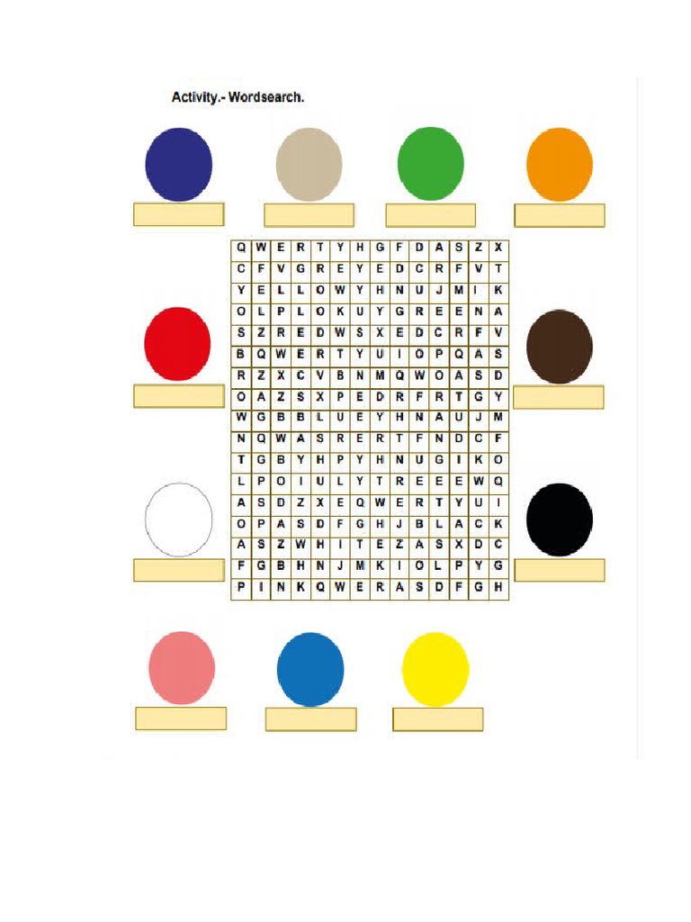 Sopa de Letras Colores | PDF