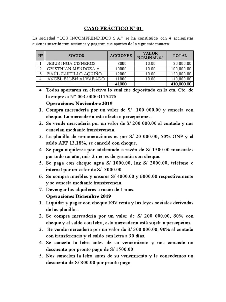 Caso Práctico #01 | PDF | Business
