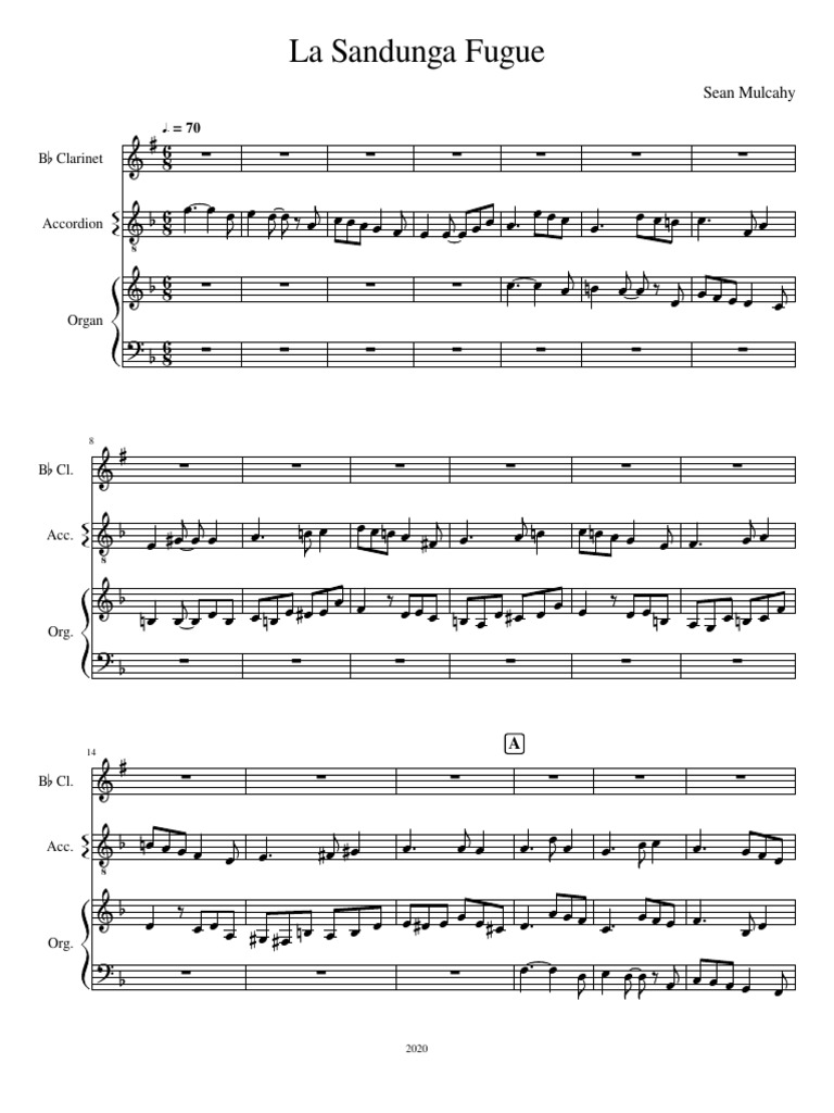 La Sandunga Fugue-Score - and - Parts | PDF