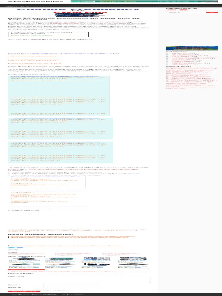 How To Change Frequency On PWM Pins of Arduino UNO | PDF | Arduino | Raspberry Pi
