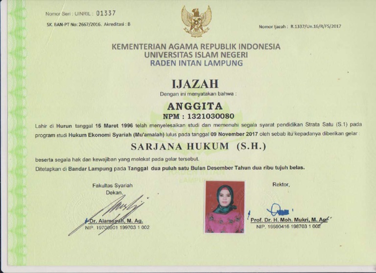 Ijazah S1 | PDF