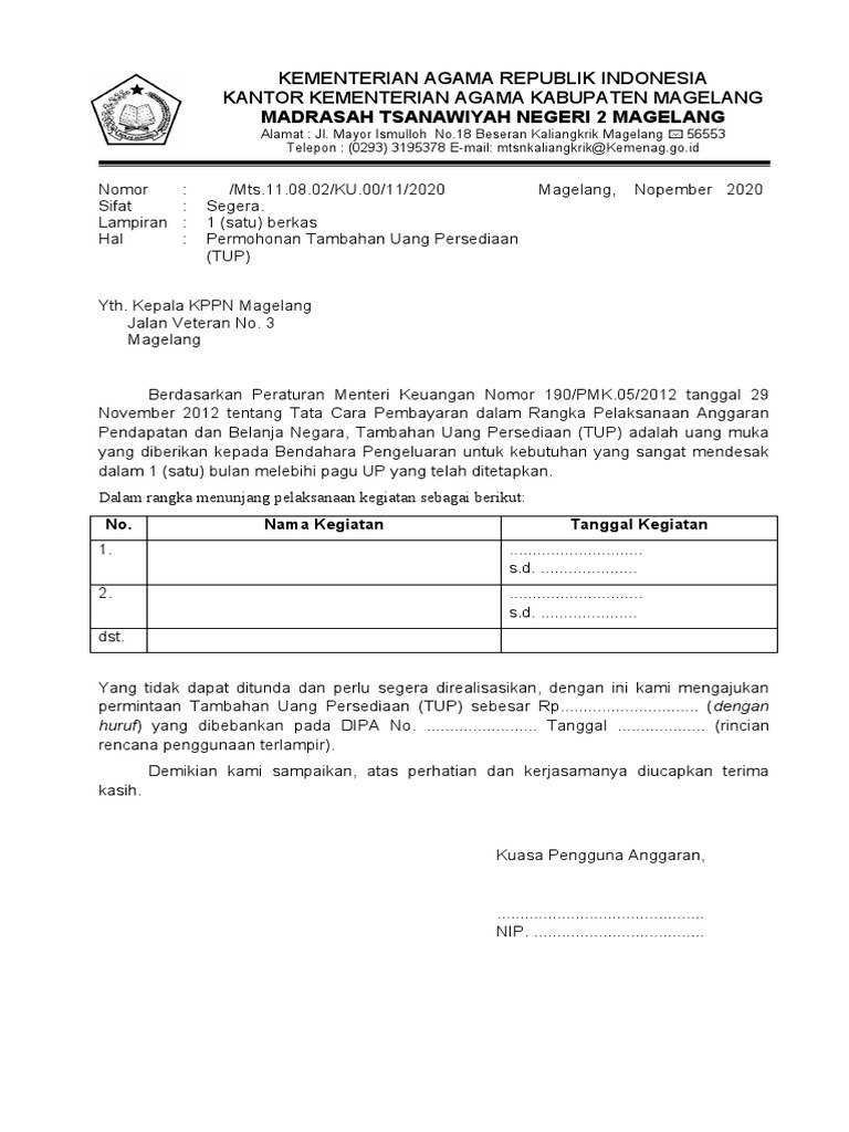 Permohonan Tup | PDF