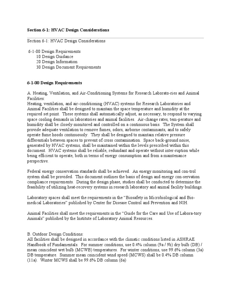 HVAC Design Guidelines for Laboratories | PDF | Hvac | Ventilation ...
